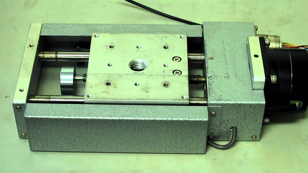 CHUO SEIKI Automatic X axis stage 動作確認 - YouTube