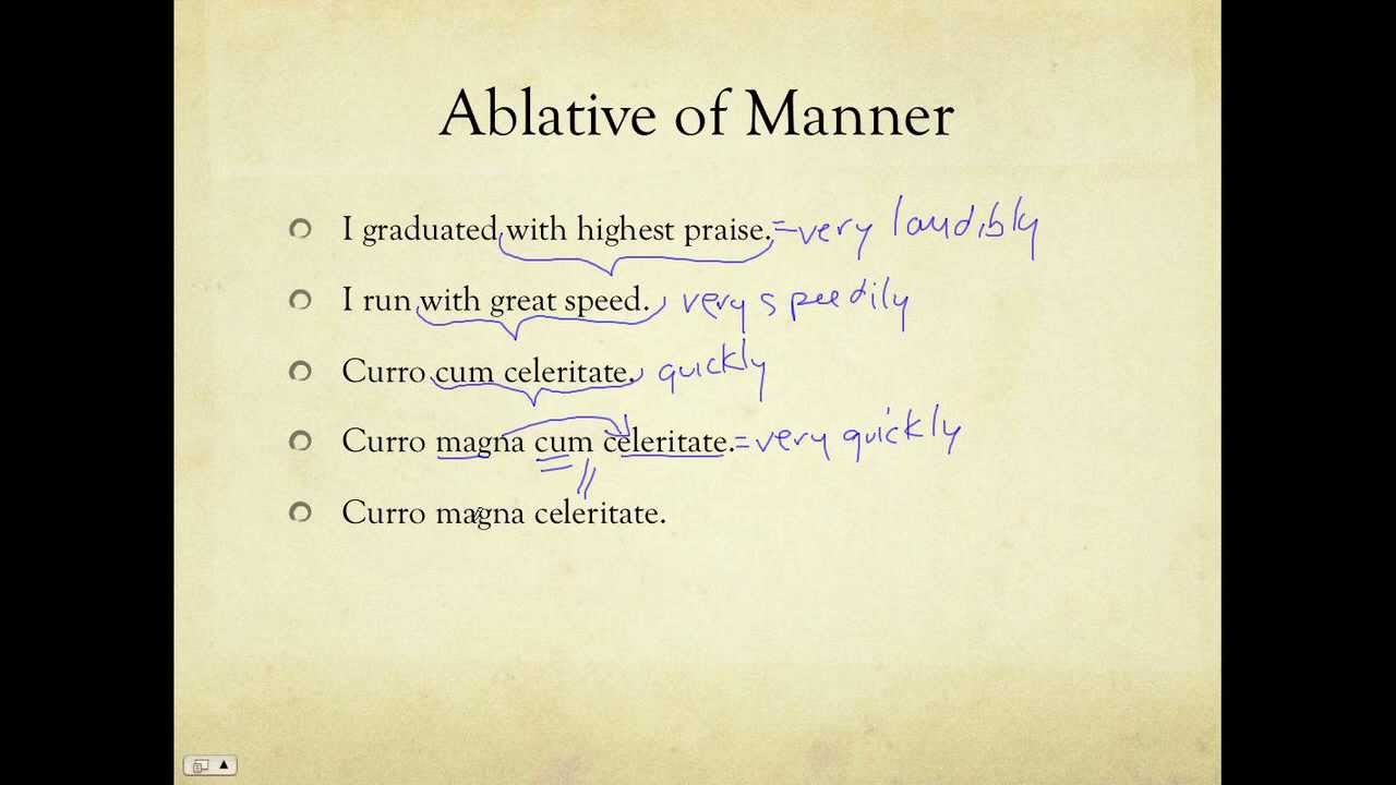 Ablative of Manner - YouTube