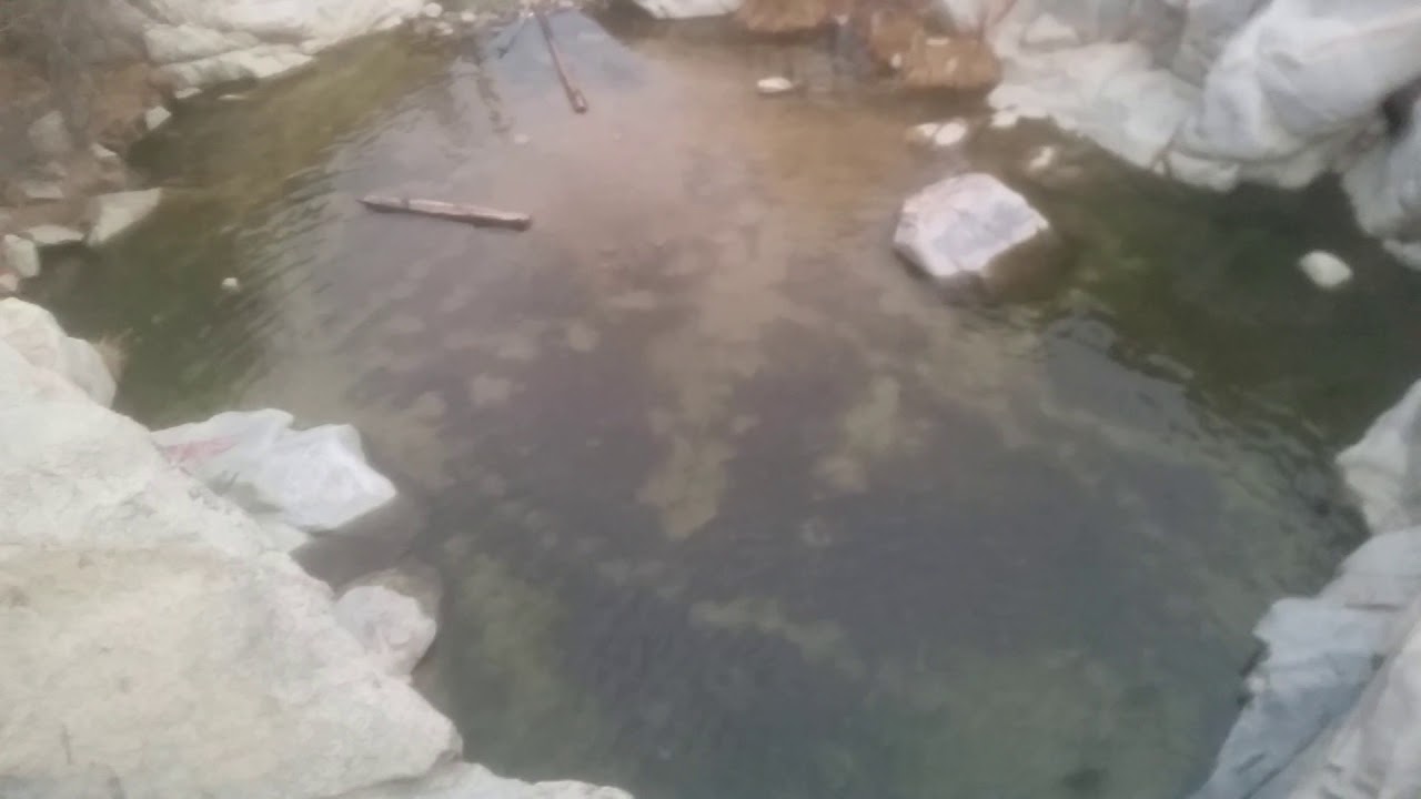 Aztec Falls in Deep Creek at the Pacific Crest Trail, San Bernardino ...