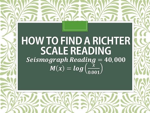 How to Find a Richter Scale Reading: Seismograph Reading = 40,000 - YouTube