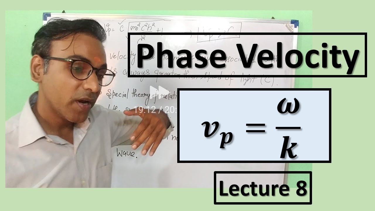 Phase Velocity, Lecture No. 8, For Engineering Physics and B. Sc ...