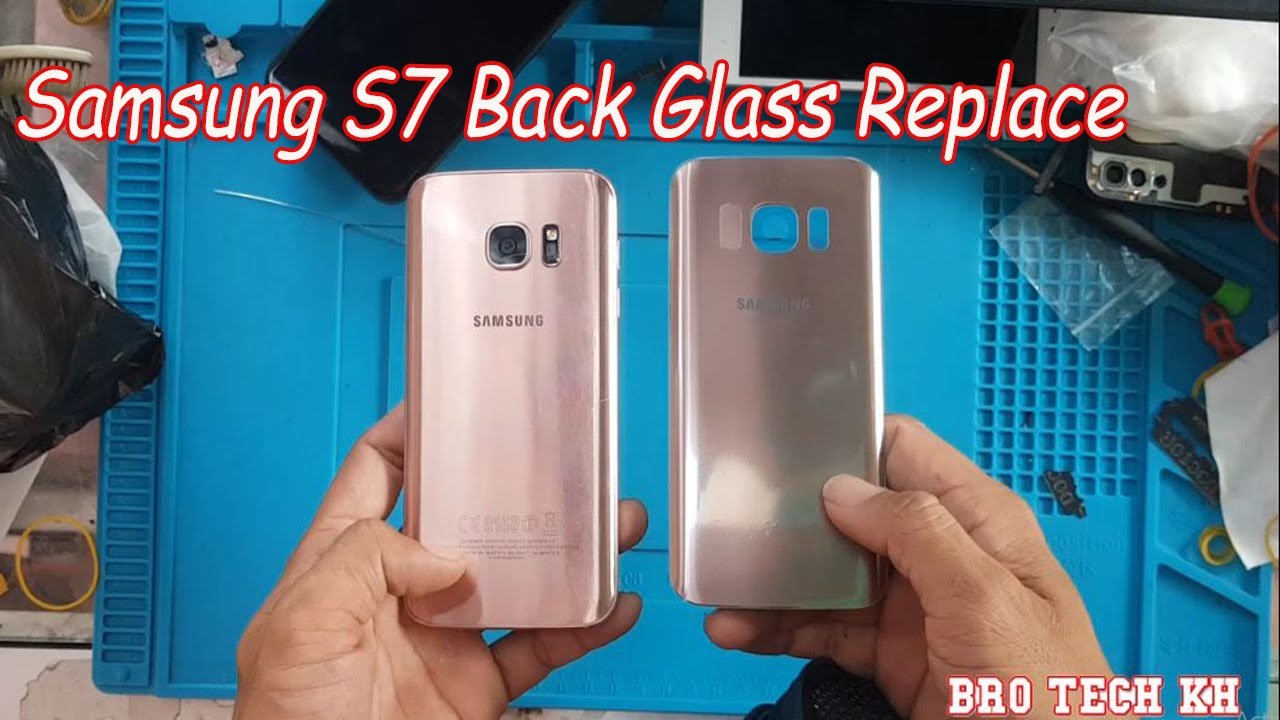Samsung s7 back glass replacement - YouTube