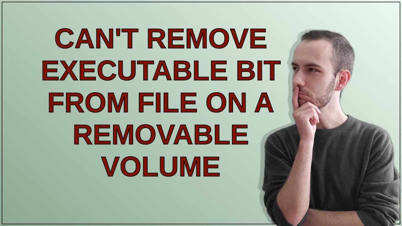 Apple Cant Remove Executable Bit From File On A Removable Volume 5578