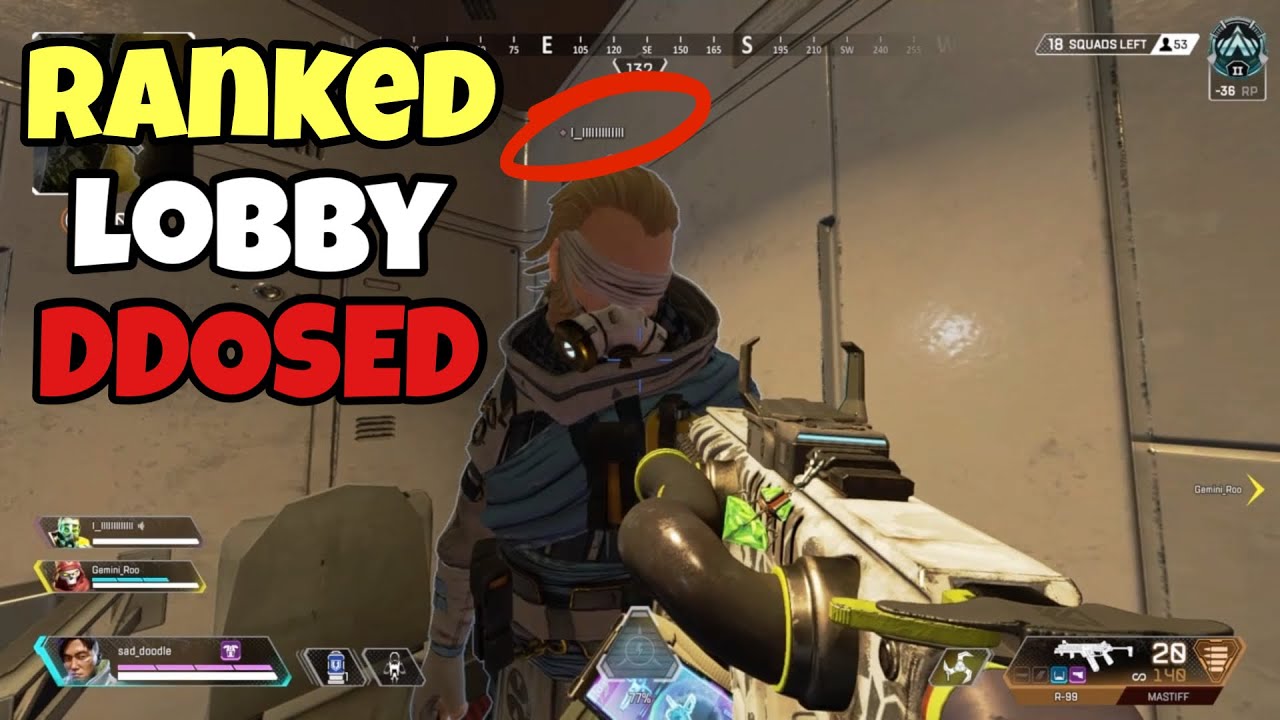 BARCODE Player Hits RANKED Lobby with DDOS (Apex Legends PS4) - YouTube