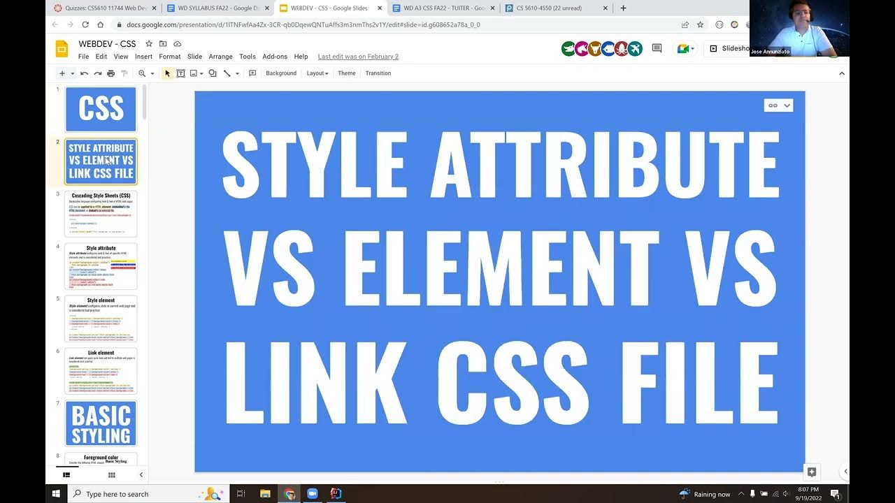 Introduction to CSS, Week 2, Lecture 3 - YouTube