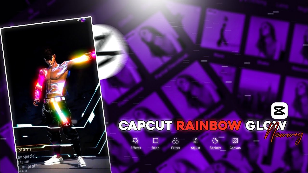 Make this rainbow glow in capcut | capcut rainbow glow tutorial | free fire edit - YouTube