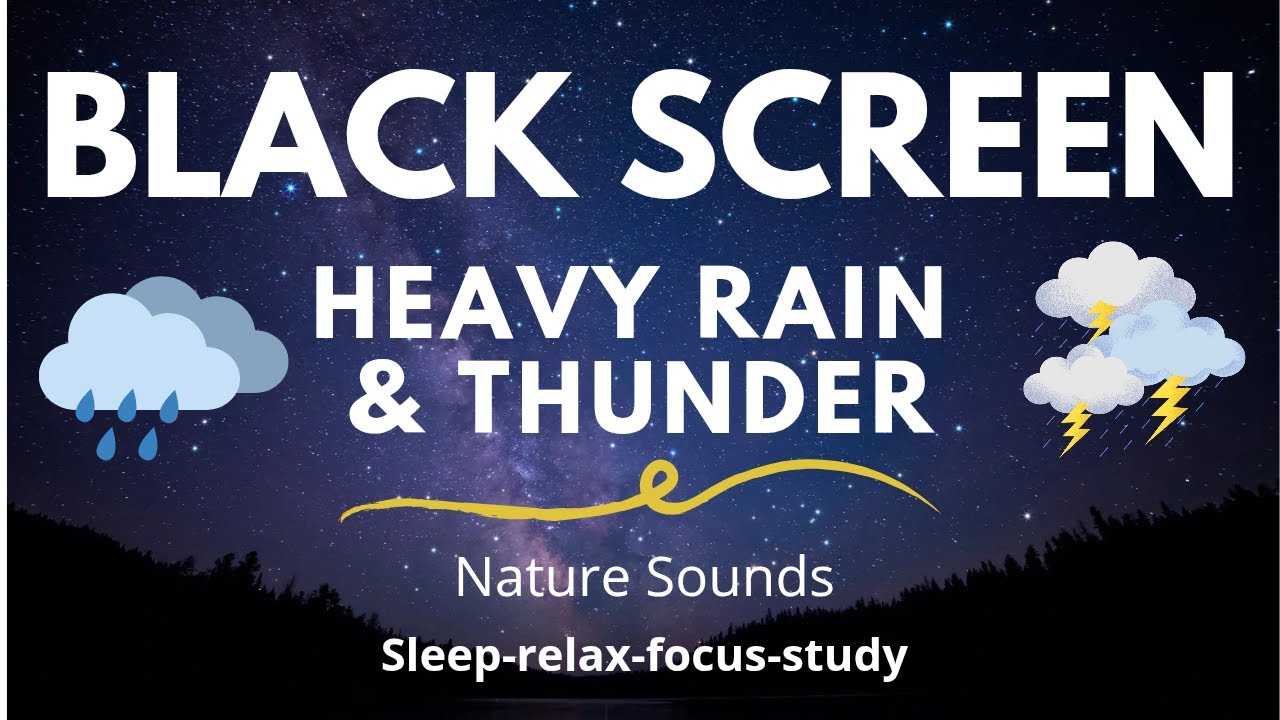 Rain Sounds for Deep Sleep, Focus, Meditation & Relaxing with Black ...