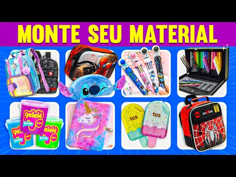 🎒📚 MONTE SEU MATERIAL ESCOLAR ✏️ Jogo das Escolhas