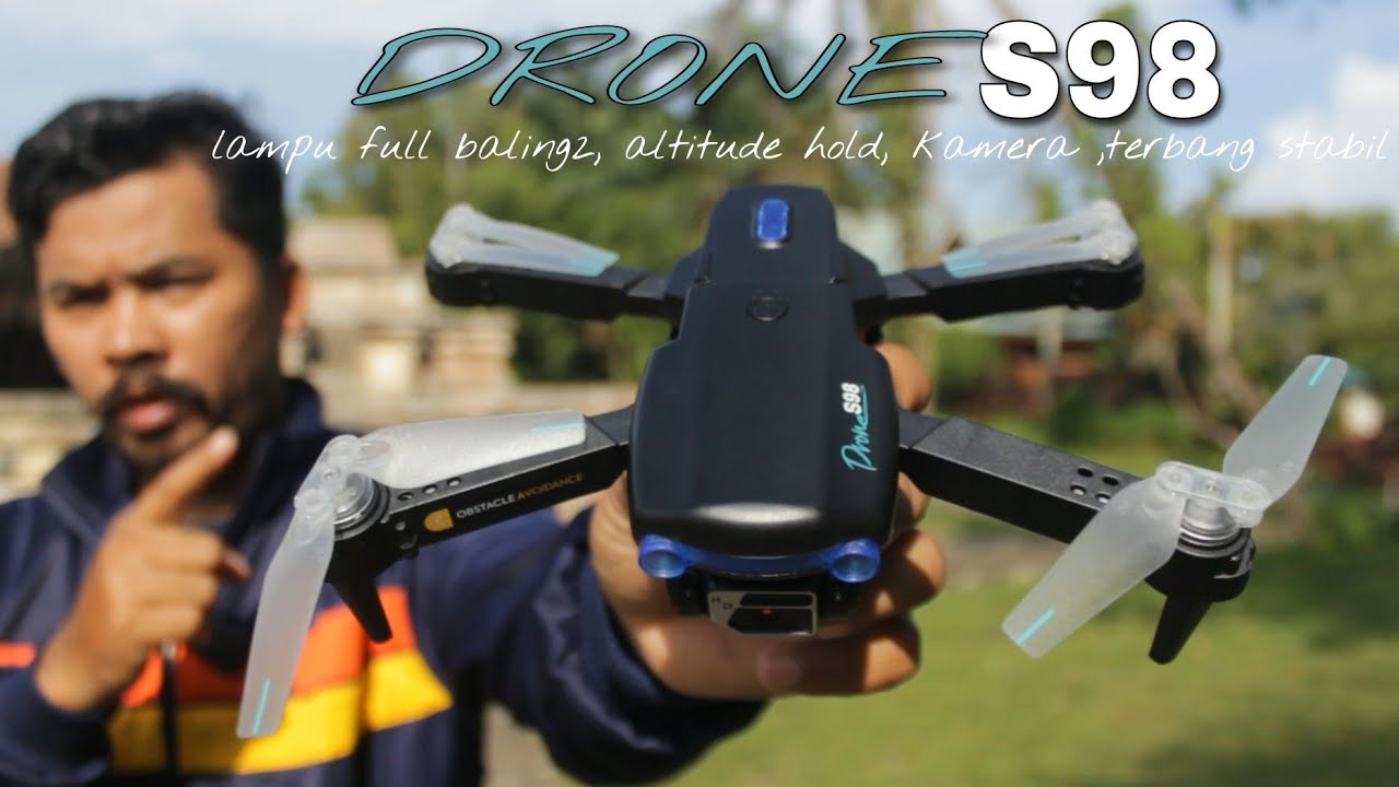 s98 drone /drone paling unik full lampu warna warni / tes outdor - YouTube