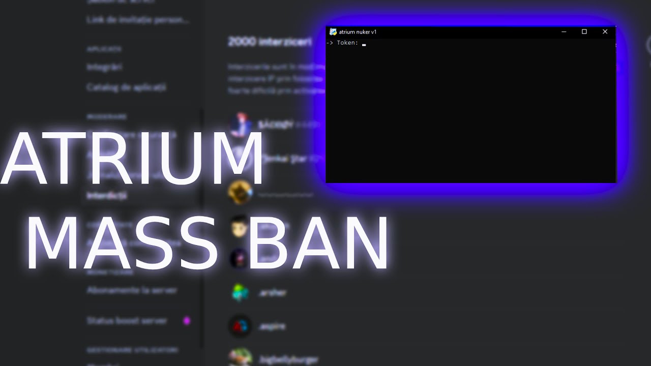 atrium mass ban v1 | discord nuker - YouTube