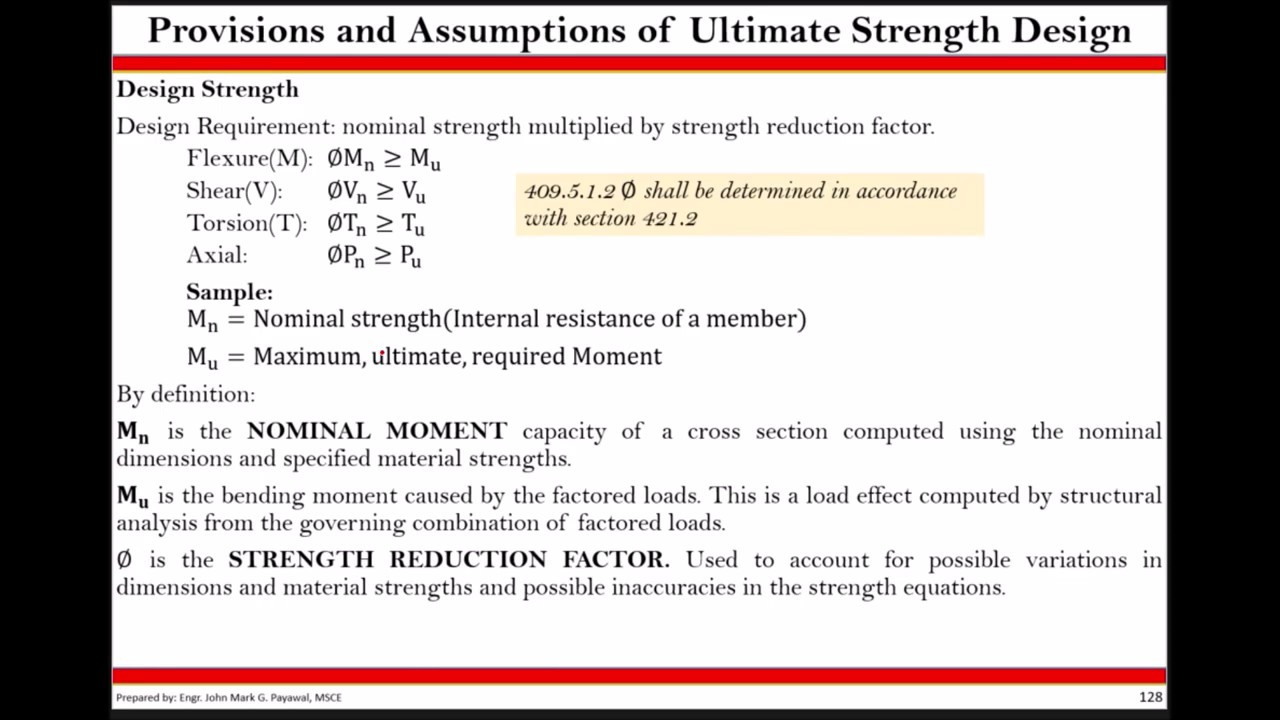 Ultimate Strength Design of Beams Part 2: Provisions and Assumptions ...