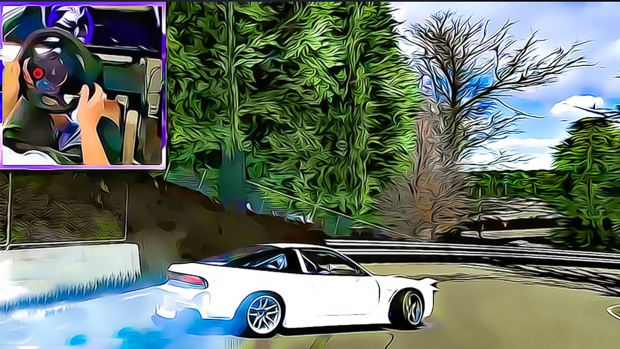 Drifting EvlRabbit's 180sx DRIFT MISSILE At Evergreen Raceway w ...