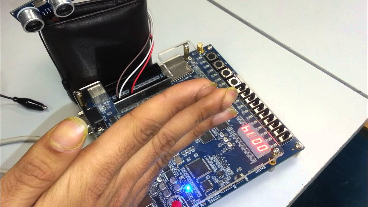 FPGA HC-SR04 ultrasonic sensor - YouTube