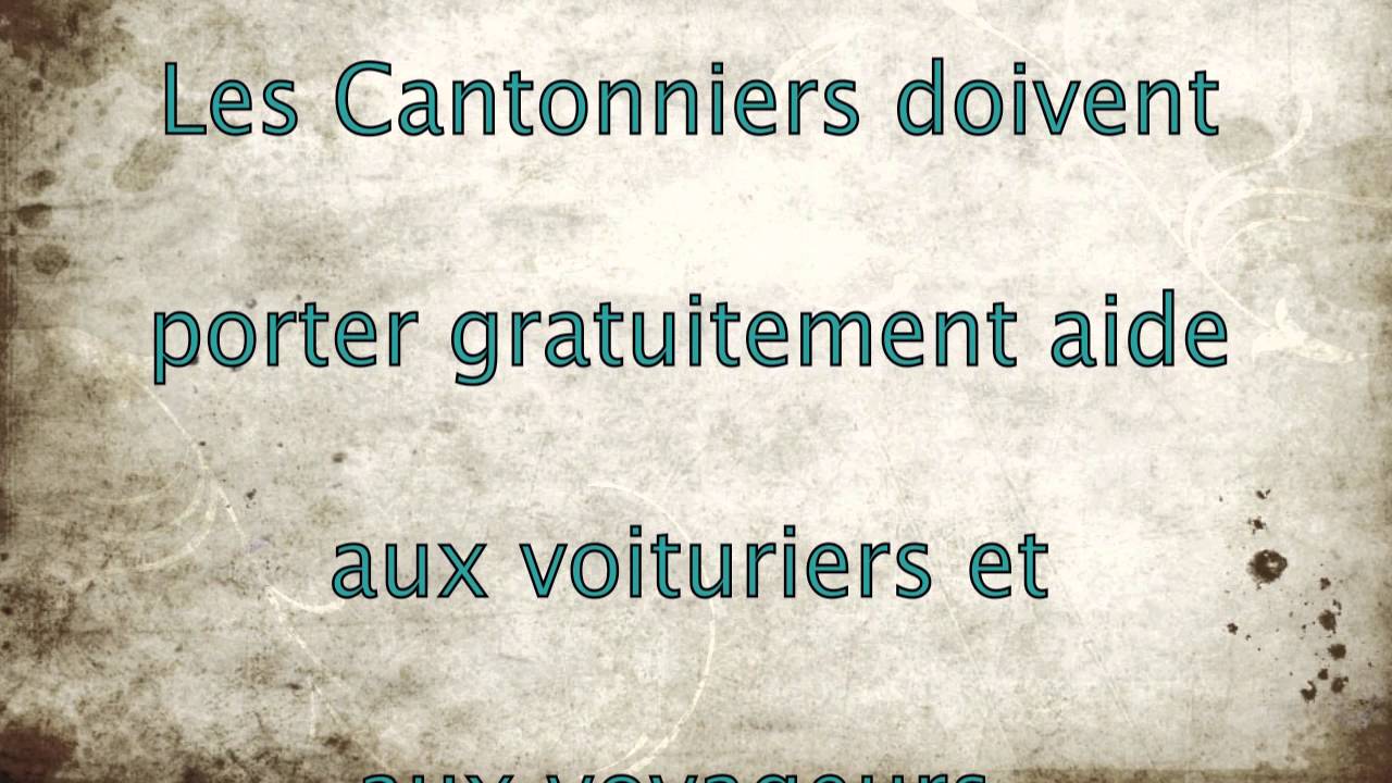 Les Cantonniers - YouTube