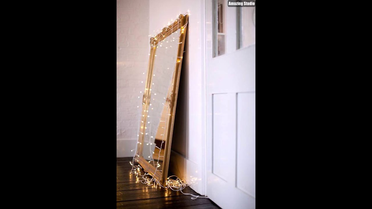 DIY Mirror String Lights - YouTube
