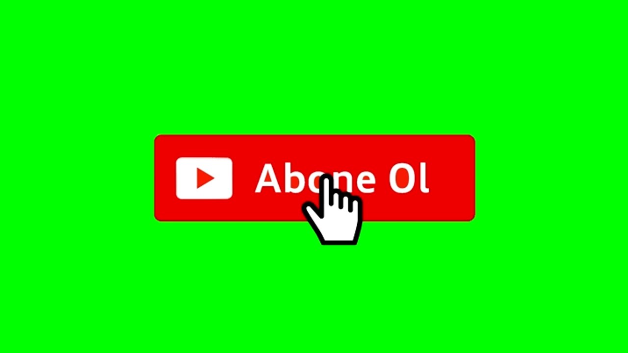 ABONE OL BUTONU 2K 1440p 1080p TIKLAMA ANİMASYONU YEŞİL EKRAN - YouTube