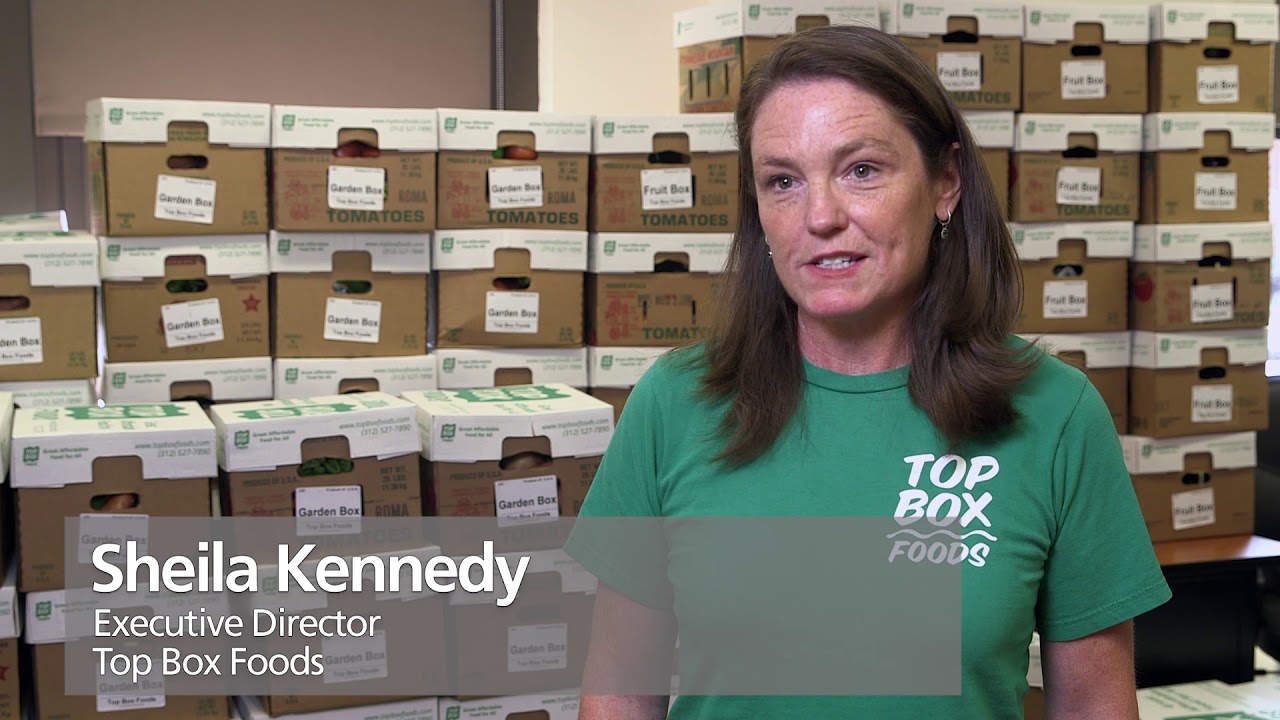 Top Box Foods Offer Healthy Produce to Rush Employees - YouTube