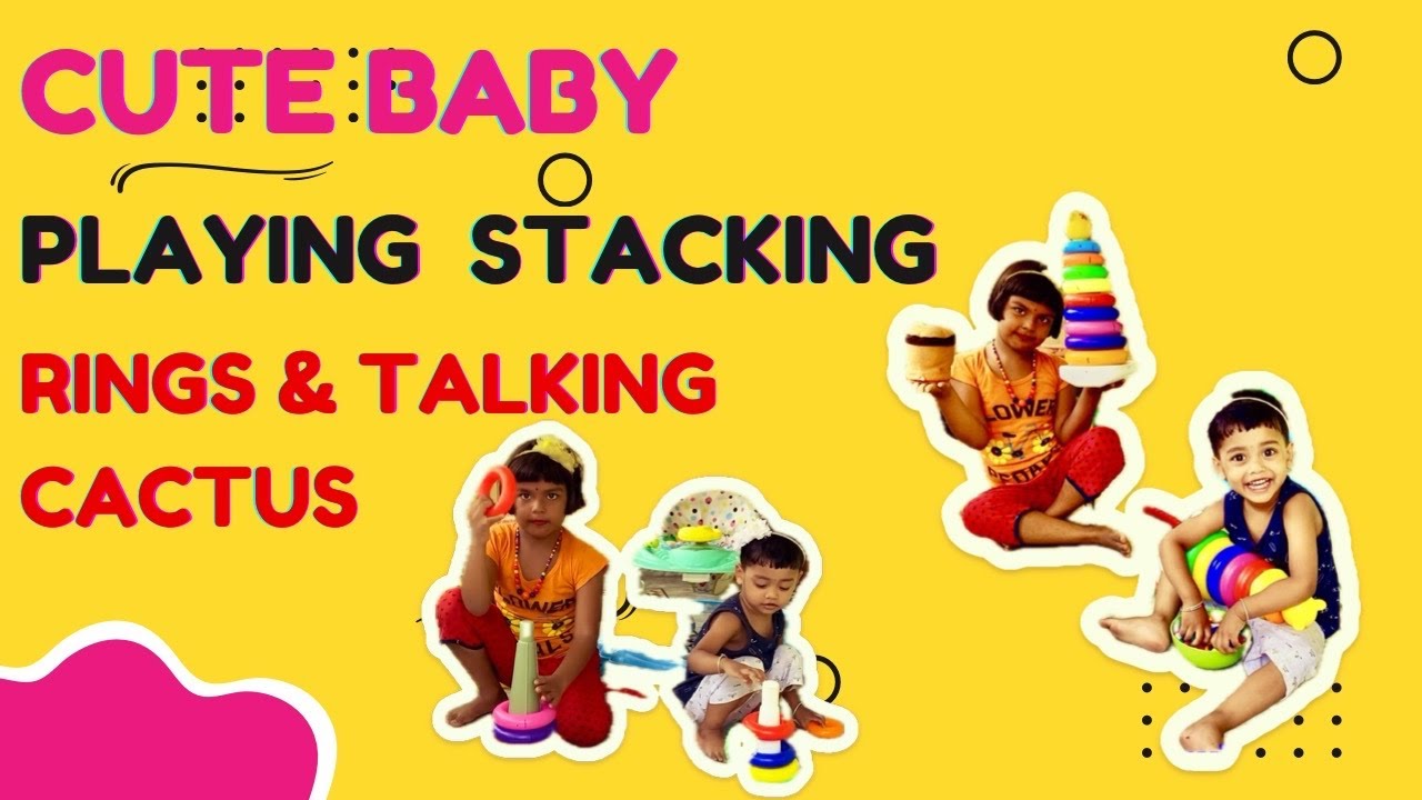Cute Baby Playing with Stacking Ring | Stacking Ring 🌈🌈 - YouTube
