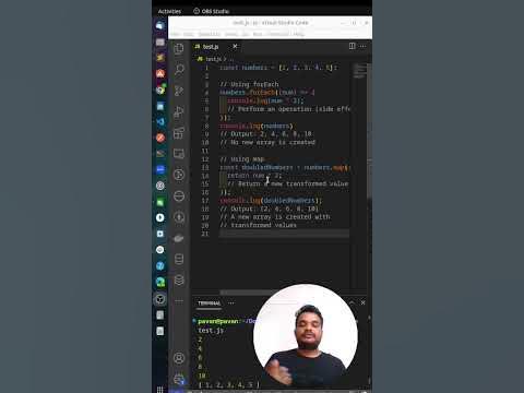 Difference Between foreach and map function of array in JS - YouTube