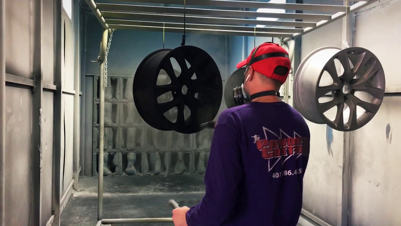 Powder Coating Rims of Genesis - YouTube