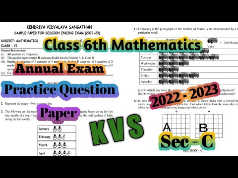 Class 6 MATHS Annual Exam 2022-23 Term2 Sample Question Paper For ...