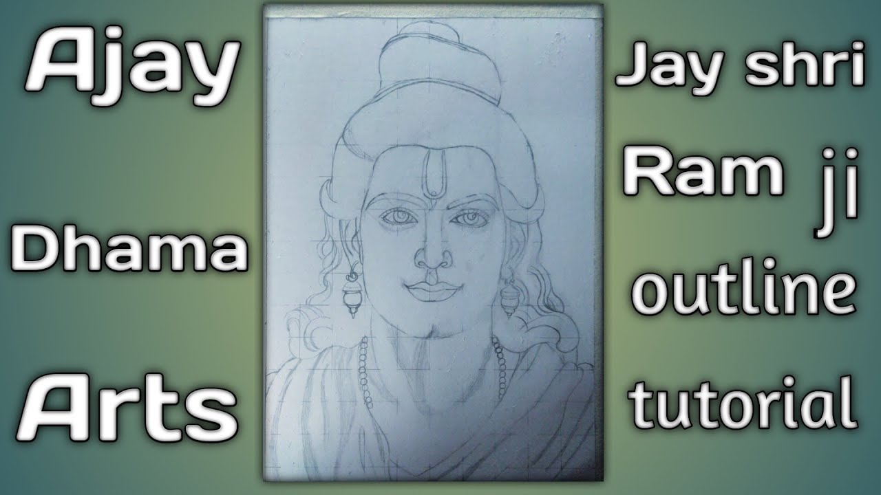 Jay Shri Ram 🙏 | Easy Step by Step Shri Ram outline tutorial | pencil ...