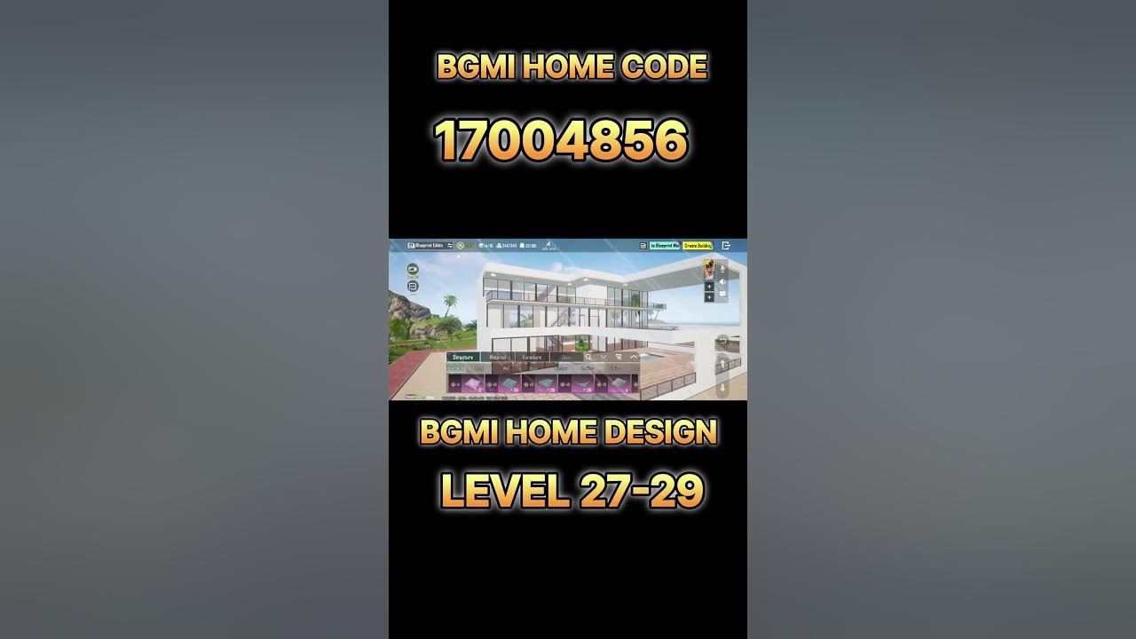 Beautiful Home Design For BGMI Level 27-29 || BGMI Home Design|| #pubg#bgmi#shots - YouTube