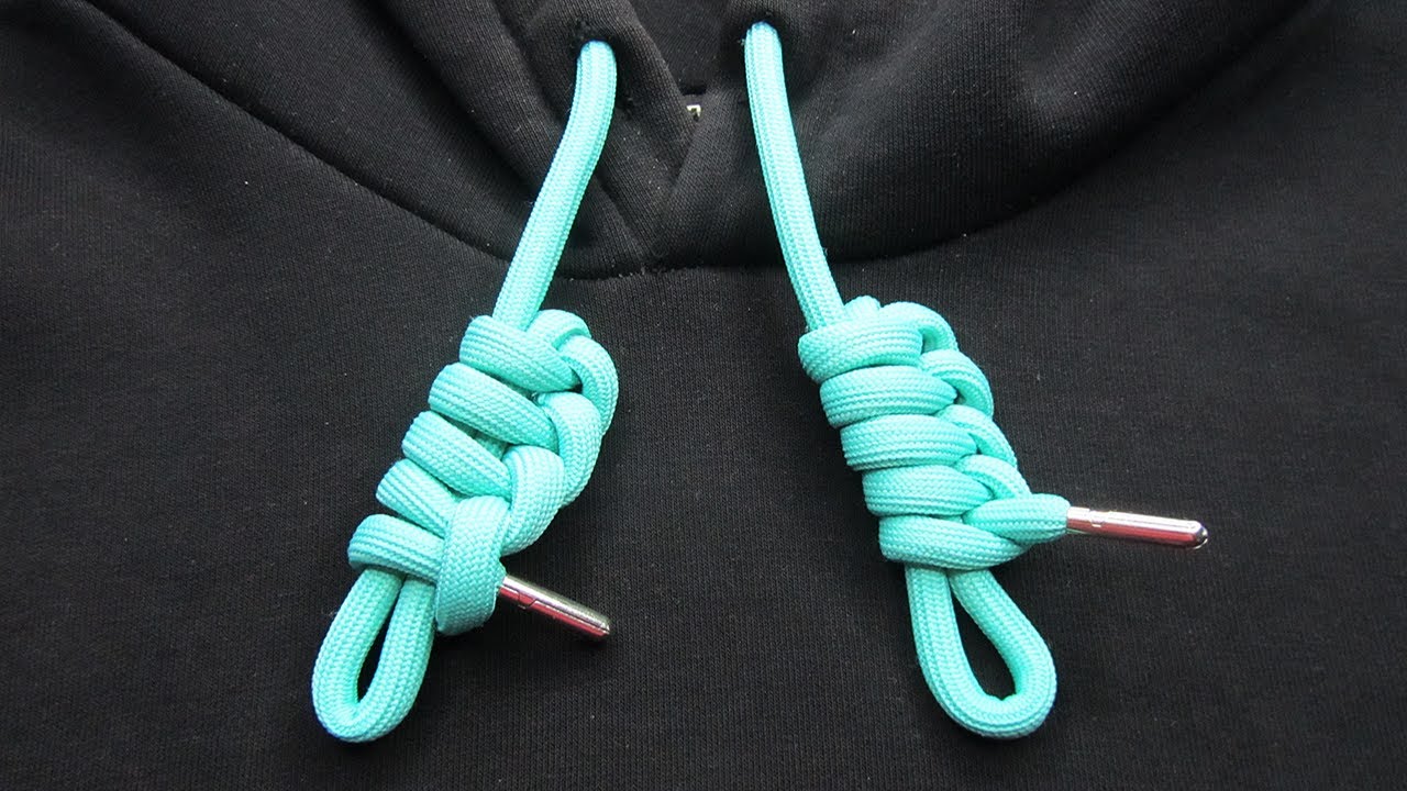 How to tie Hoodie Strings for beginners. Great rope knot trick and ...