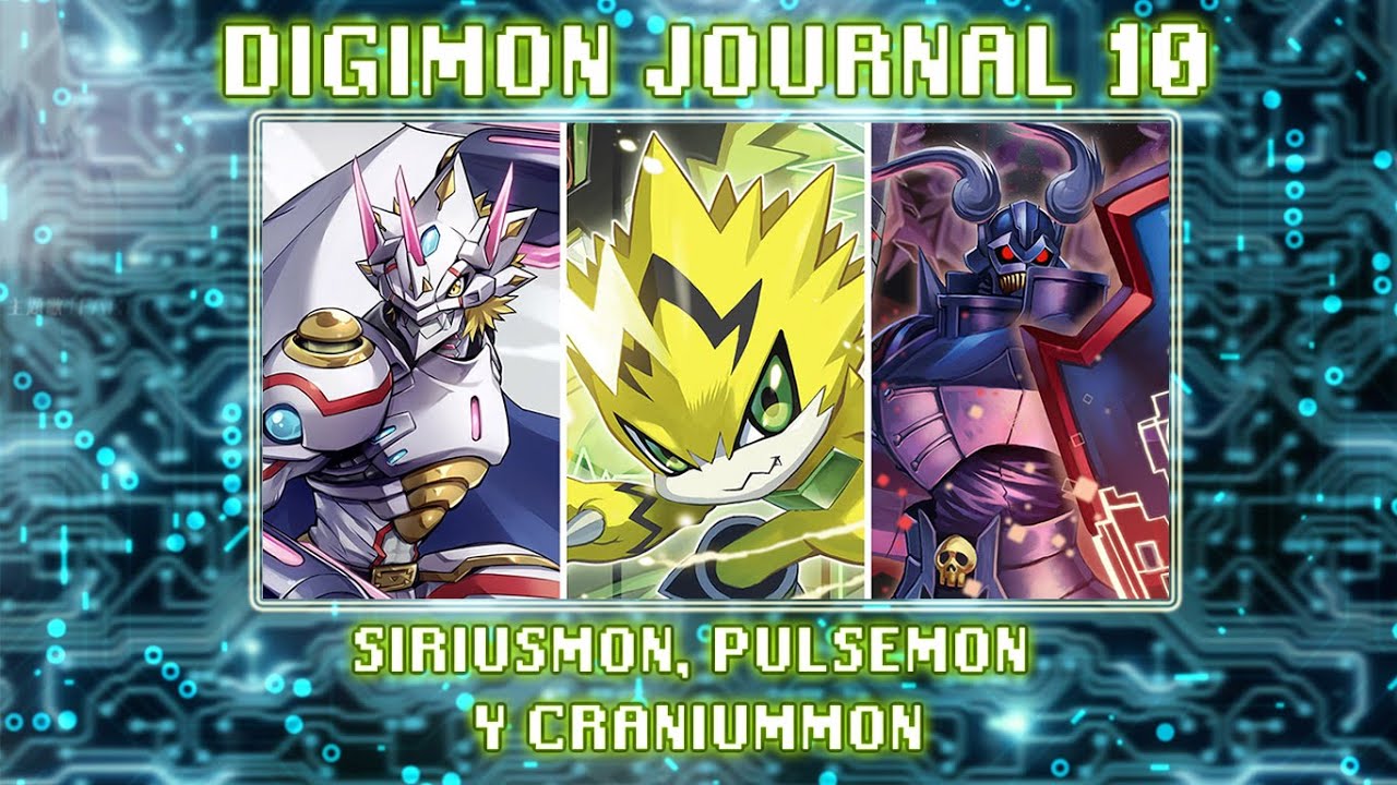 DIGIMON JOURNAL 10 - SIRIUSMON, PULSEMON Y CRANIUMMON - YouTube