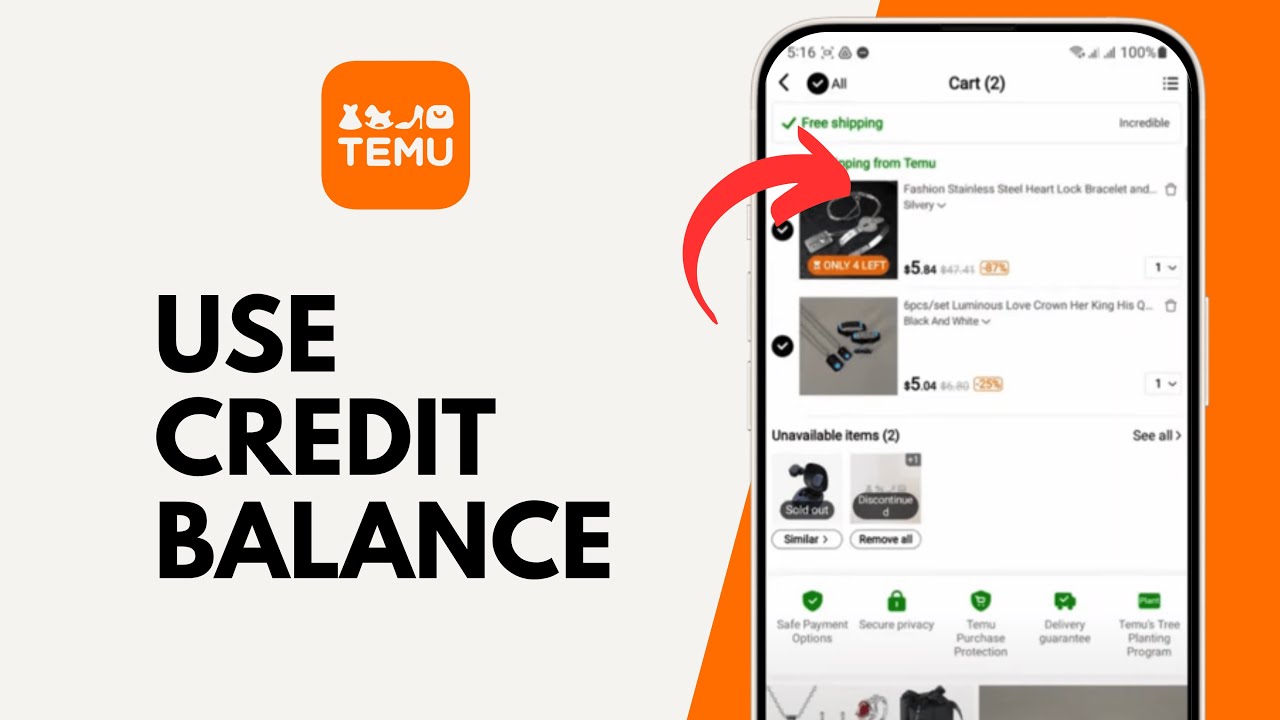 How to Use Credit Balance in Temu - YouTube