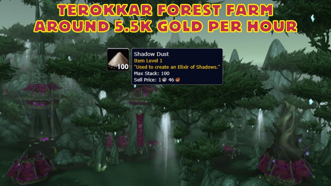 Shadow Dust Farm Terokkar Forest Retail WoW. - YouTube