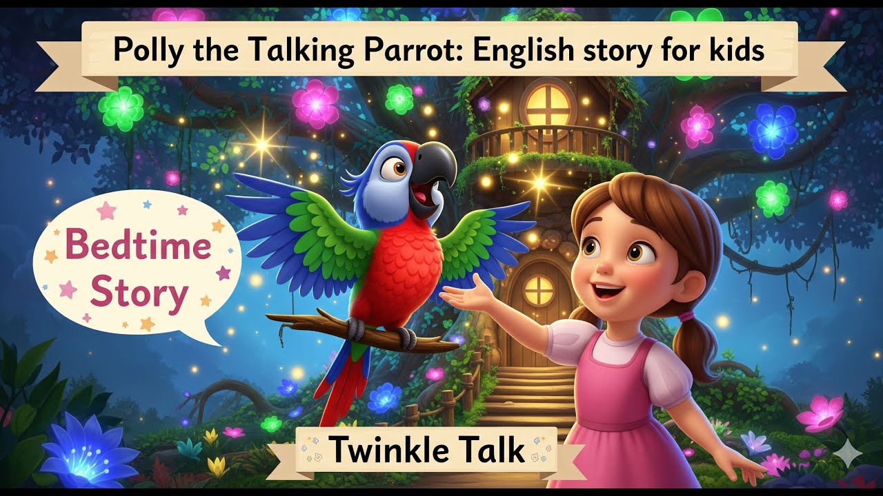 Polly the Talking Parrot: 🌟 English story for kids | Twinkle Talk - YouTube