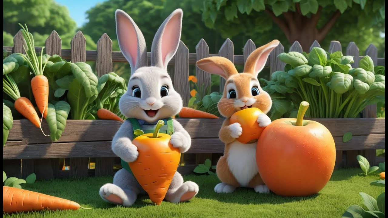 Five Little Bunnies Jumping on the Ground | Fun Nursery Rhyme for Kids ...