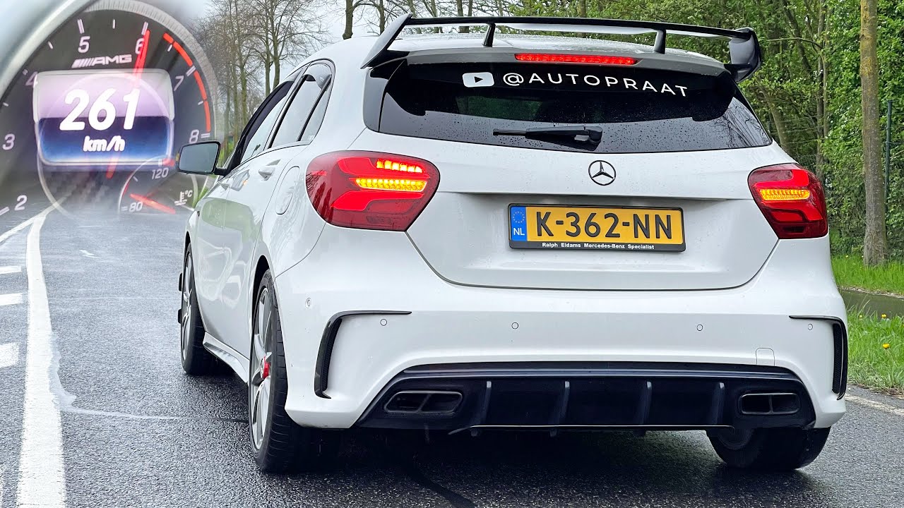 Mercedes A45 AMG 381HP | 0-250 ACCELERATION TOP SPEED & SOUND - YouTube
