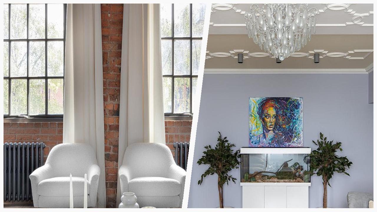 80 Gorgeous Living Room Library Design Ideas with Purple Walls ...