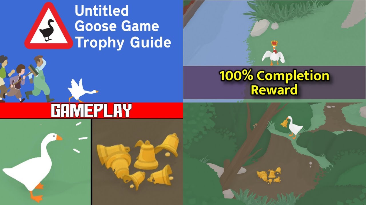Untitled Goose game completion reward the Gold Bell - YouTube