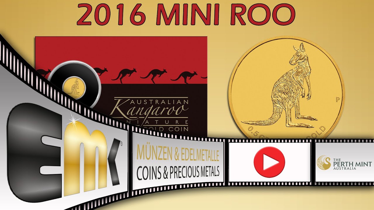 Australia 2$ Dollar "Mini Roo" 1/62 Oz Gold Uncirculated 2016 - YouTube