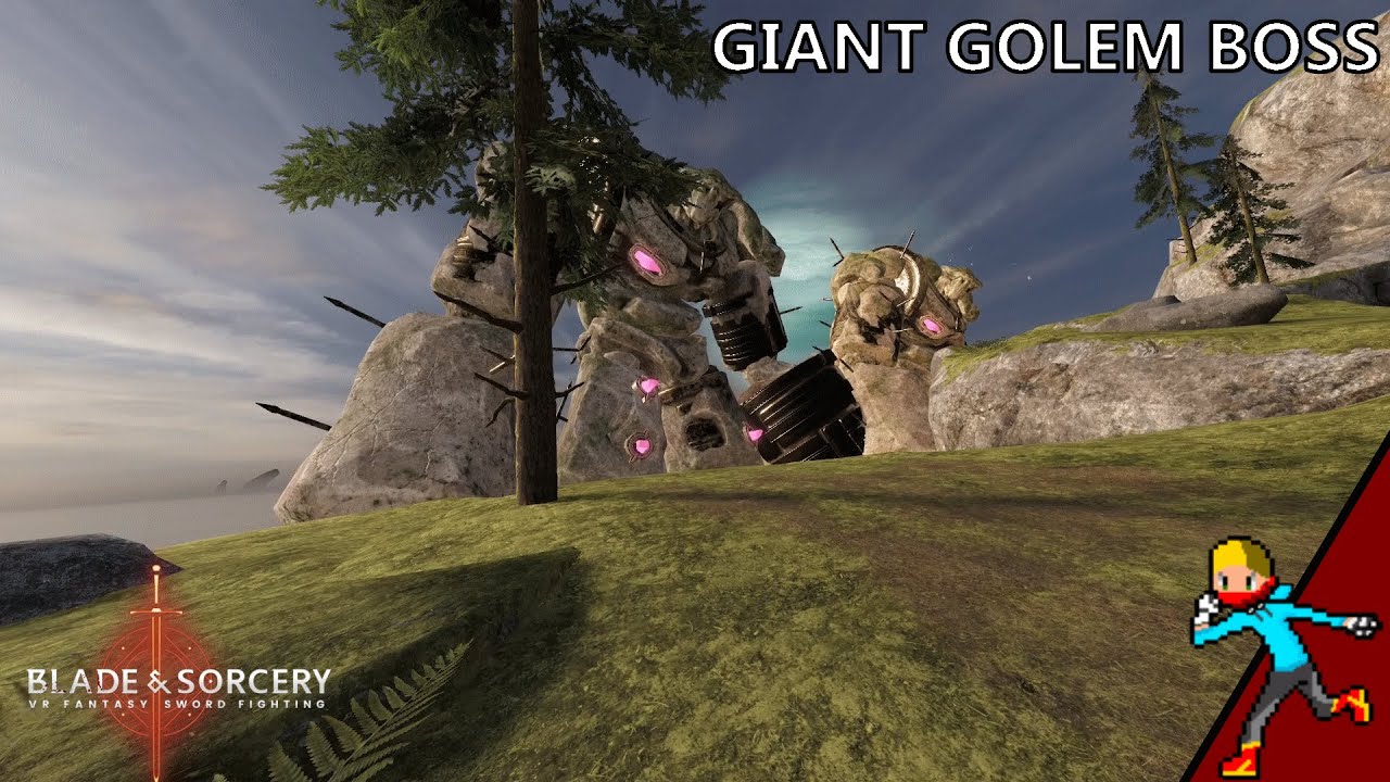 Conquering a Giant Golem in Blade And Sorcery - YouTube