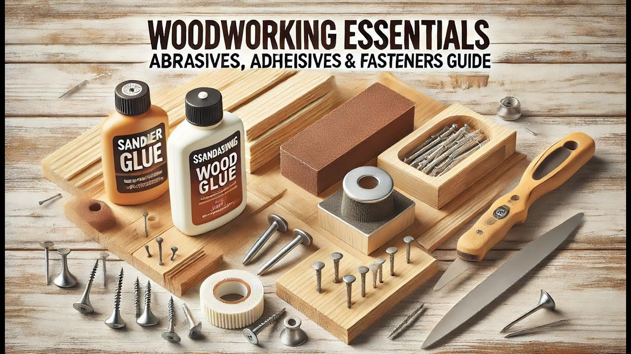 Woodworking Essentials Abrasives, Adhesives, Fasteners Guide - YouTube