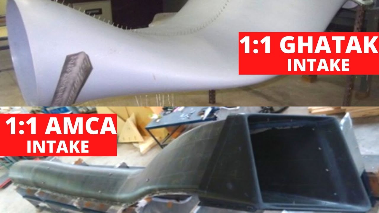 1:1 AMCA & GHATAK Serpentine Intake Test | Fluidic Thrust vectoring at ...