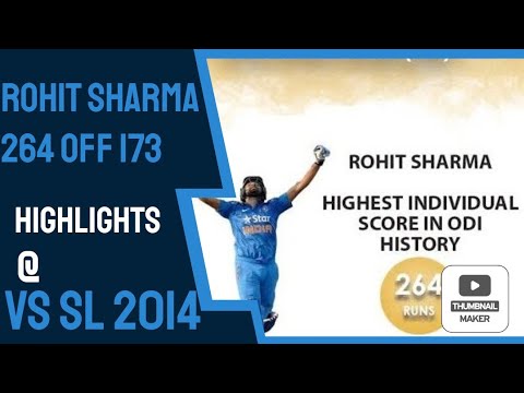 264 run by ROHIT SHARMA in one day cricket - YouTube