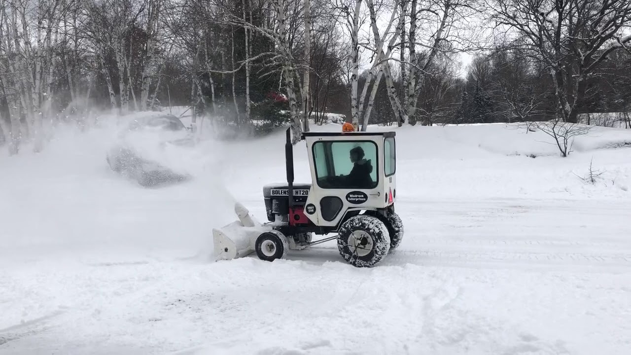 1972 Bolens HT 20 blowing snow. - YouTube