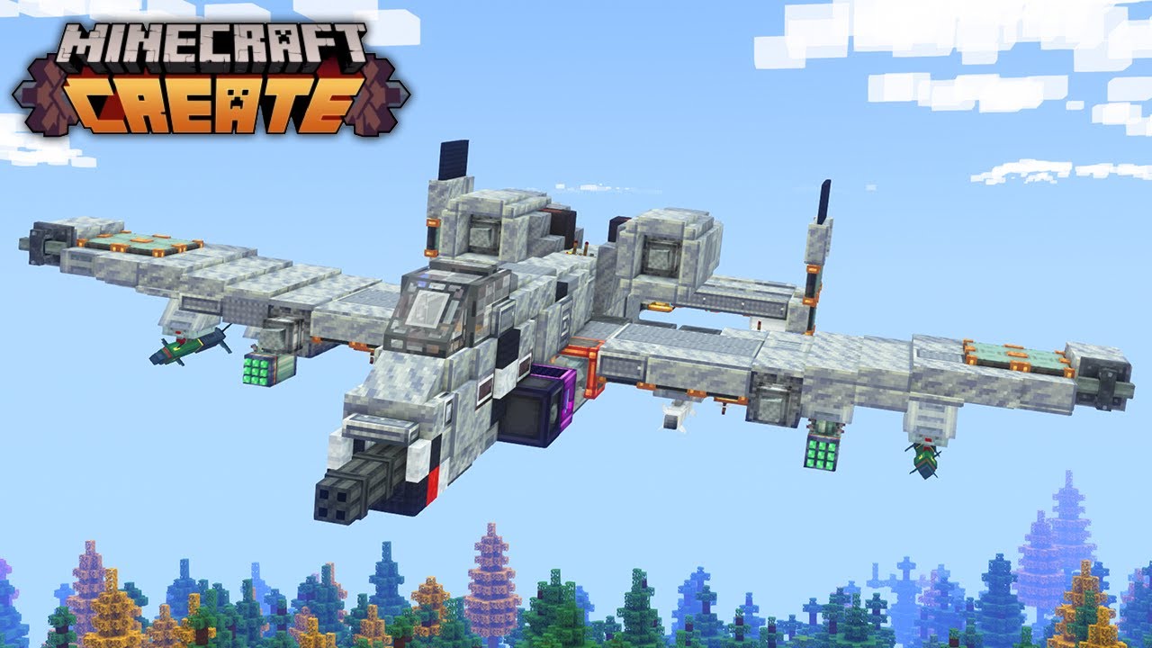 I Built A WORKING A-10 WARTHOG Jet In Create Mod - YouTube
