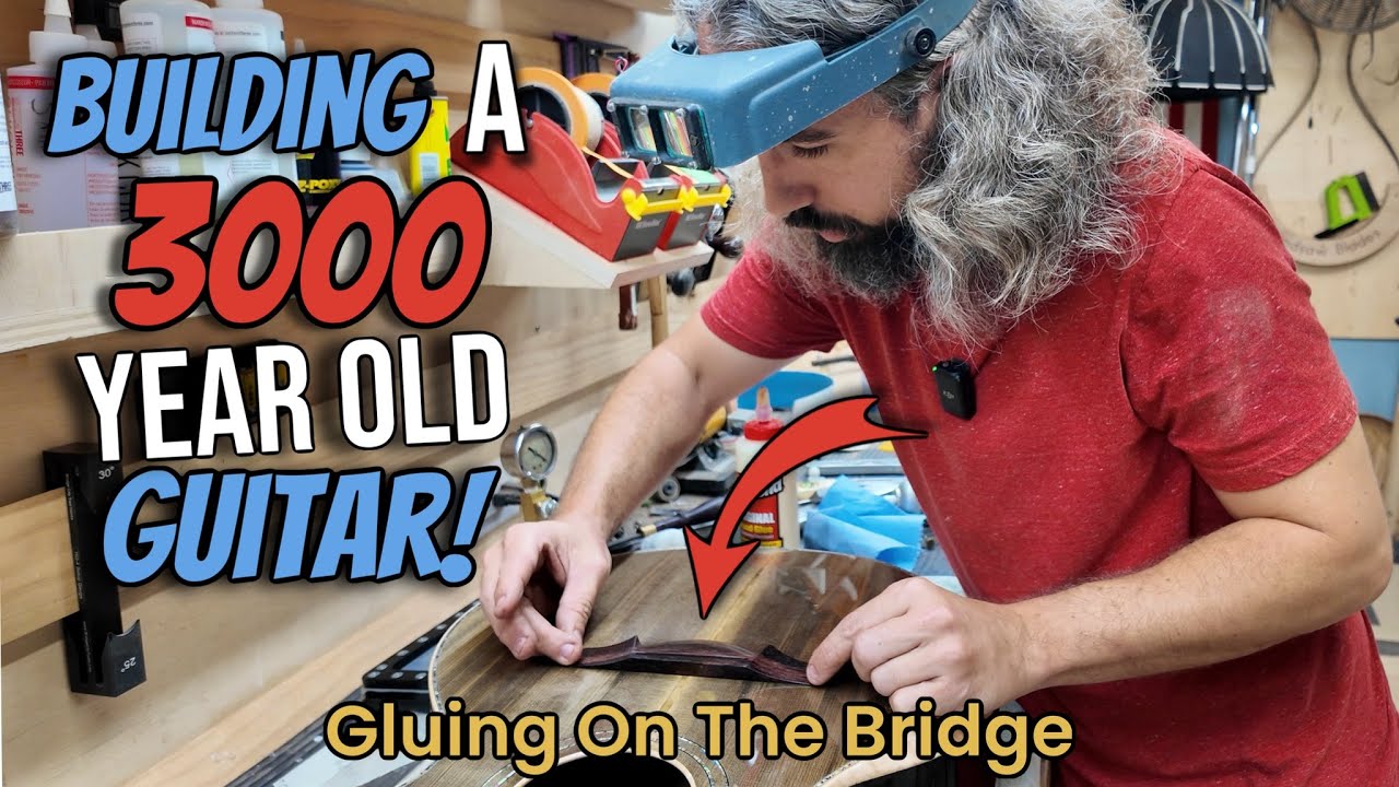How To Make An Acoustic Guitar Ep. 44 (Gluing On The Bridge) - YouTube