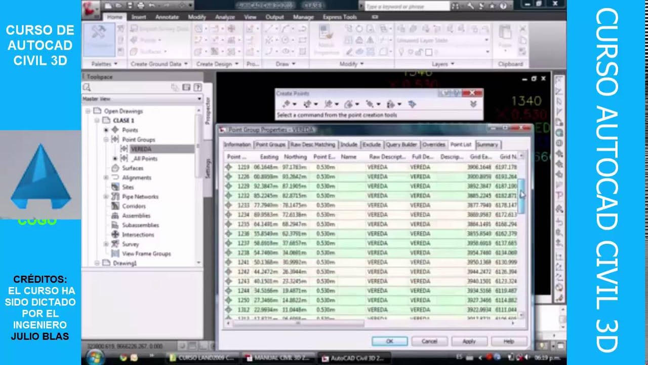 Curso Autocad Civil 3D - Clase 1 | Puntos Cogo - YouTube