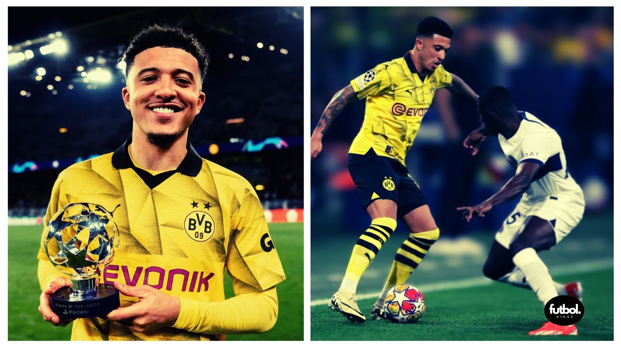 Jadon Sancho Champions League Performance | UCL Semi-Finals 1st Leg ...