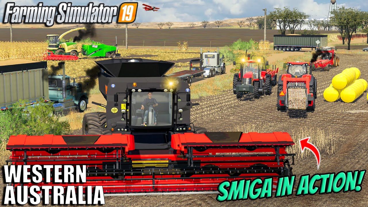I USED SMIGA & KRONE to Harvest the TWO Biggest FIELDS on the map ...