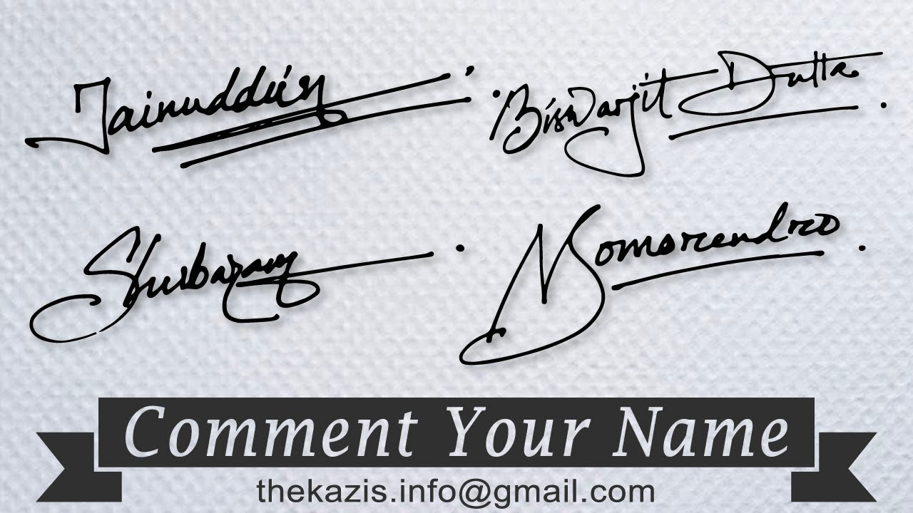 How to signature your name | Signature style of my name | The Kazis ...