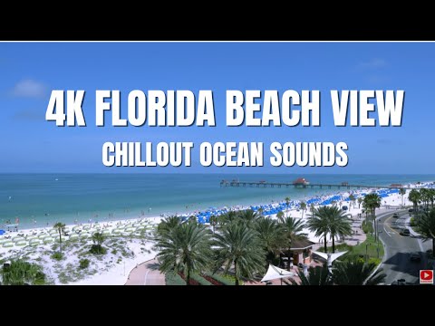 4K FLORIDA BEACH WINDOW VIEW | Ambient Chill Out Music | Relaxation ...