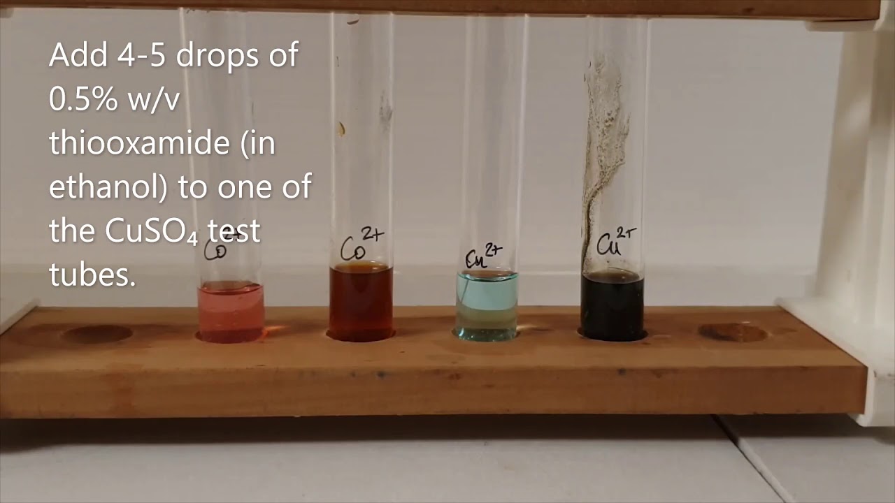 Testing for positive ions - transition metals ions - YouTube